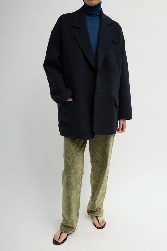 Double Faced Wool Angora Liam Blazer - Navy – Pavilion
